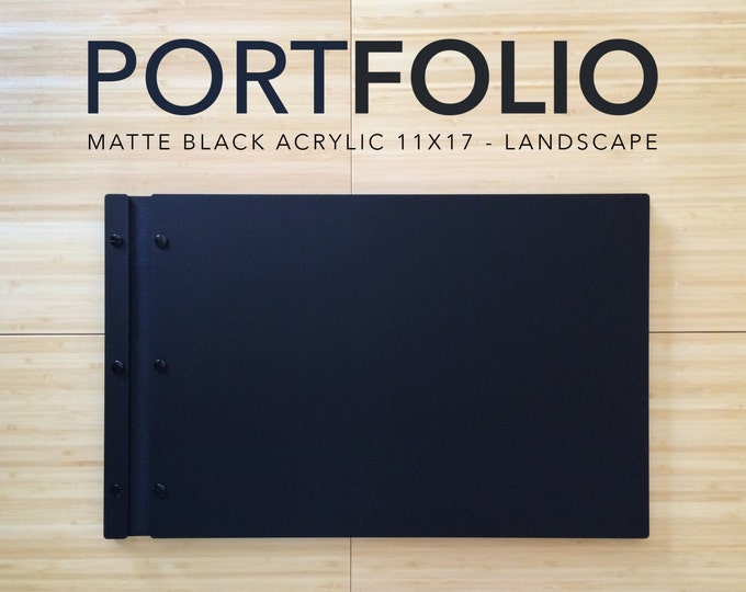 11x17 LANDSCAPE Matte Black Portfolio Acrylic Portfolio Landscape ...