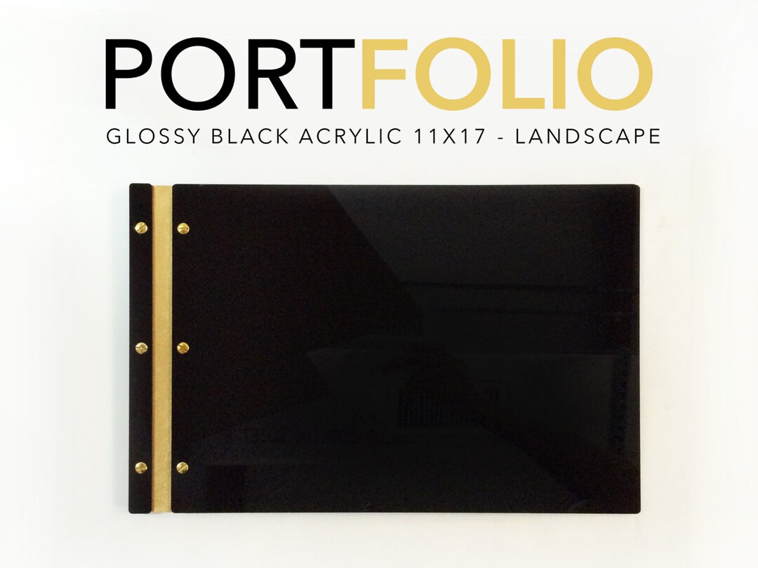 11x17 Landscape Portfolio – Glossy Black Acrylic Presentation Binder - Etsy
