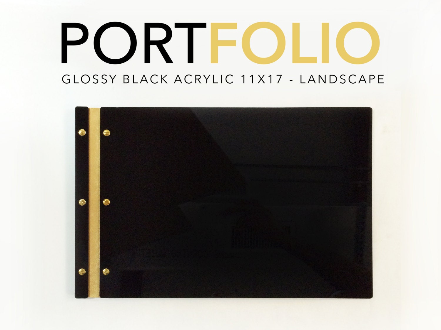 11x17 LANDSCAPE Glossy Black Portfolio Acrylic Portfolio | Etsy