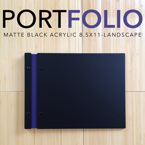 Black Matte Screw Post Portfolio 8.5x11 Landscape Portfolio | Etsy