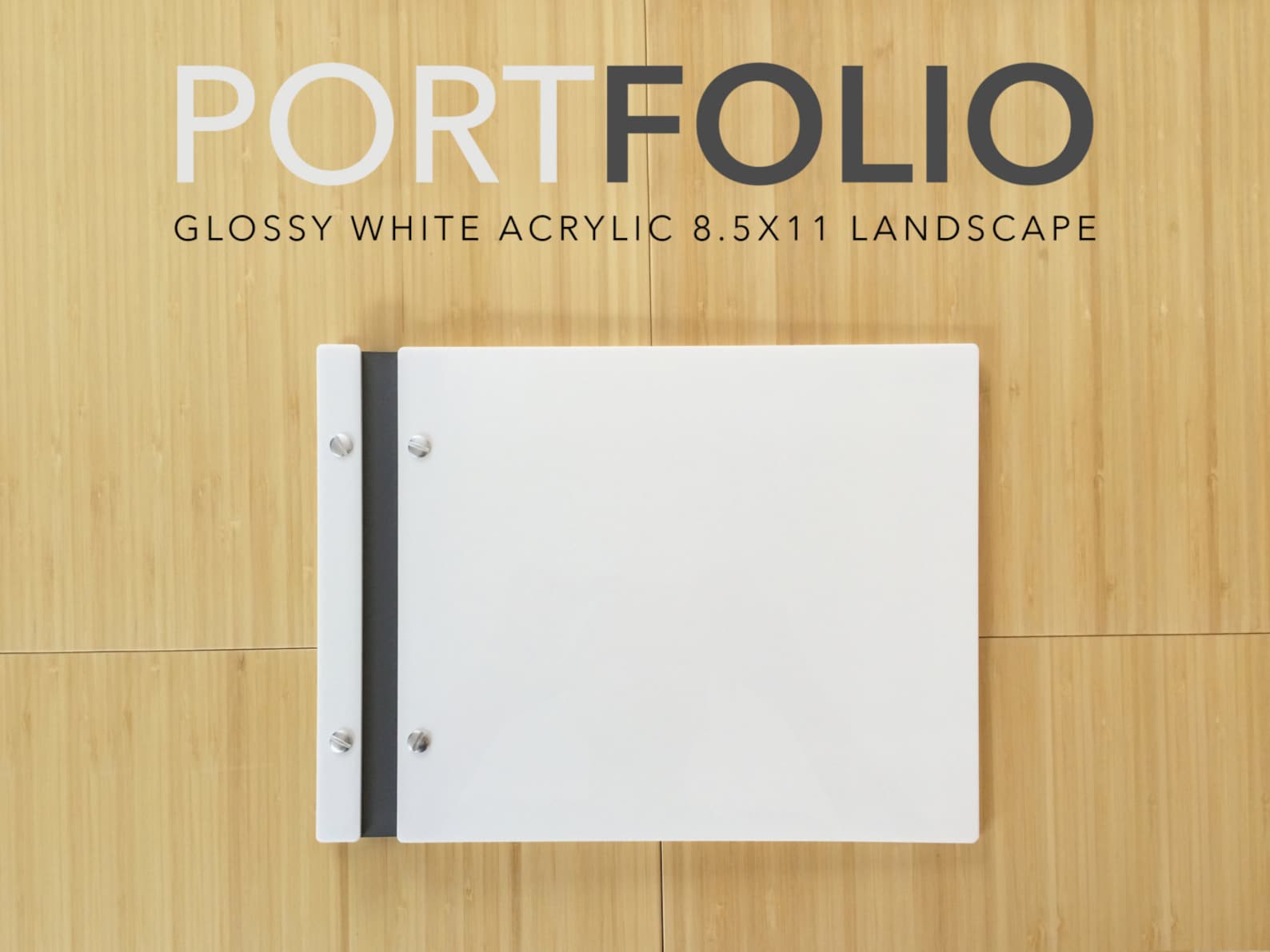 White Screw Post Portfolio 8.5x11 Landscape Portfolio - Etsy