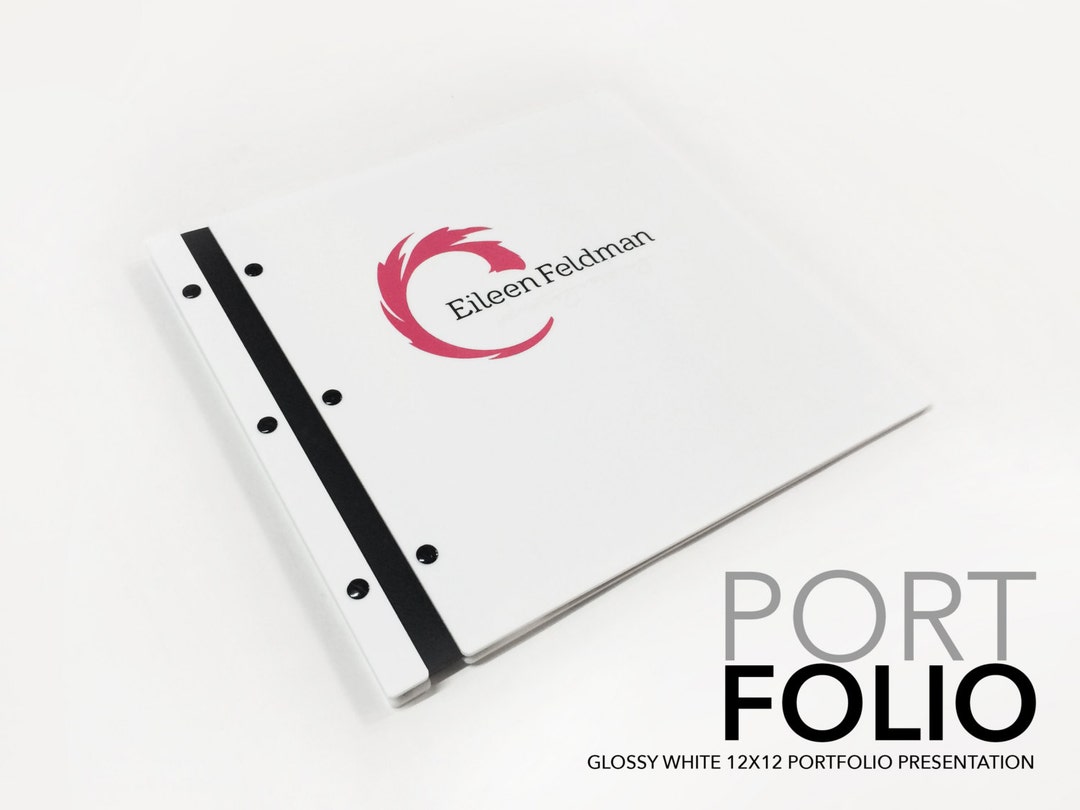 12x12 Glossy White Portfolio Book, Customization Sold Separately ...