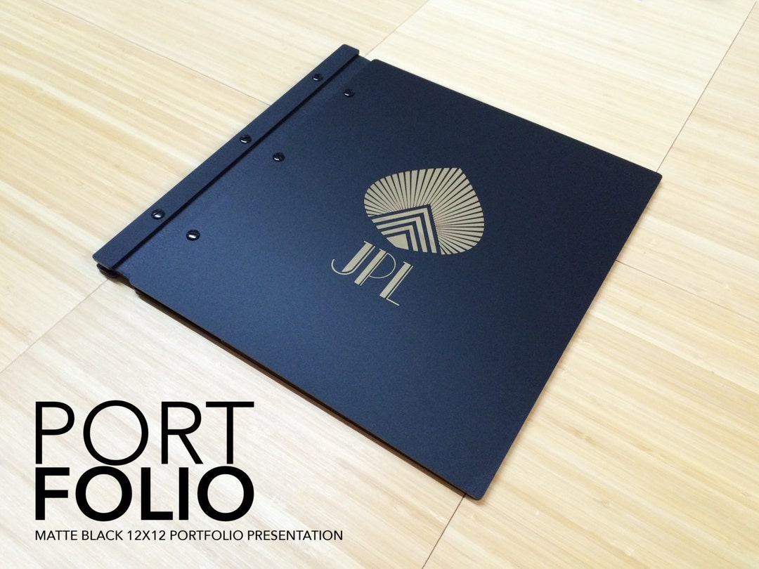 12x12 Portfolio Black Matte Portfolio Presentation Graphic Design Screw ...