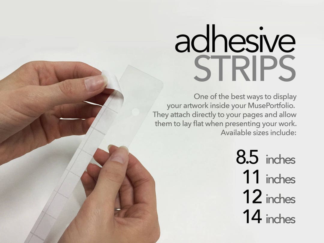 Adhesive Strips for Landscape OR Portrait Museportfolios - Allows Pages ...
