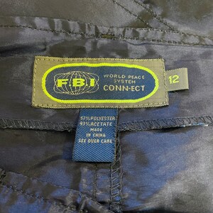 AMAZING Vintage 2000s Y2K 'FBI' Metallic Blue Combat Cargo Pants Size ...