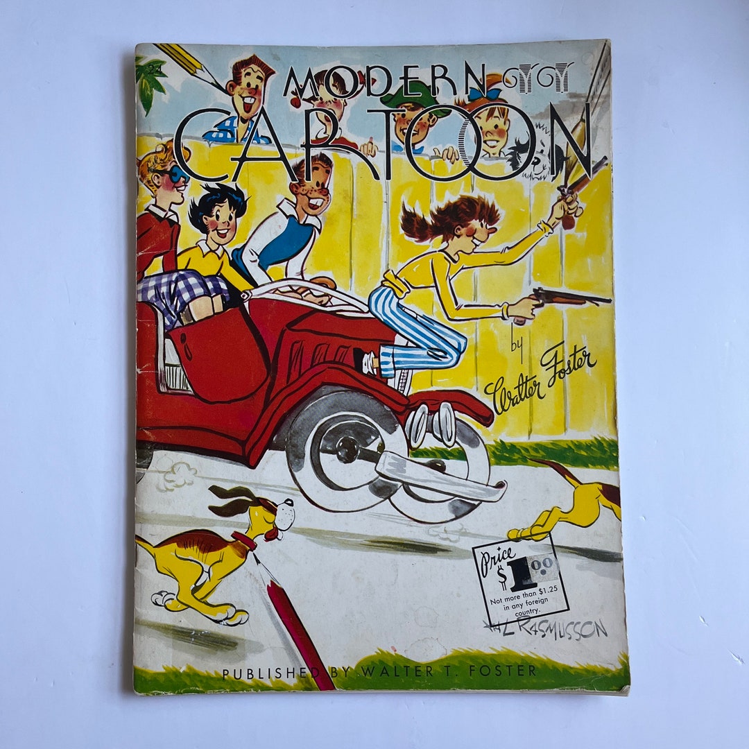 Vintage Modern Cartoon by Walter Foster/ Learn to Draw Cartoons - Etsy