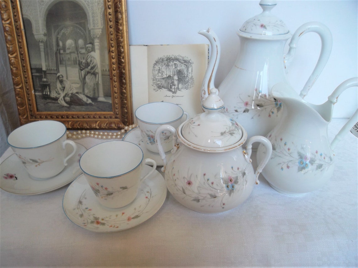 Antikes Kaffeeservice aus dem 19. Jahrhundert Biedermeier - Etsy.de