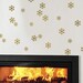Snow Flakes Wall Decal / Gold Snowflake Decal / Frozen Stars Pattern ...