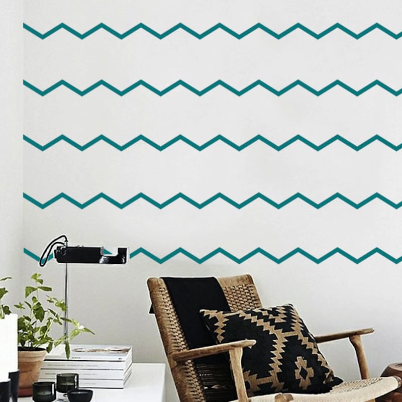 Wall Decal Chevron] - Etsy Israel