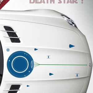 Star Wars Death Star / Death Star wall decal / Death Star Car | Etsy