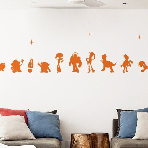Toy Story Inspired Wall Decal Buzz and Woody Flying Decal - Etsy