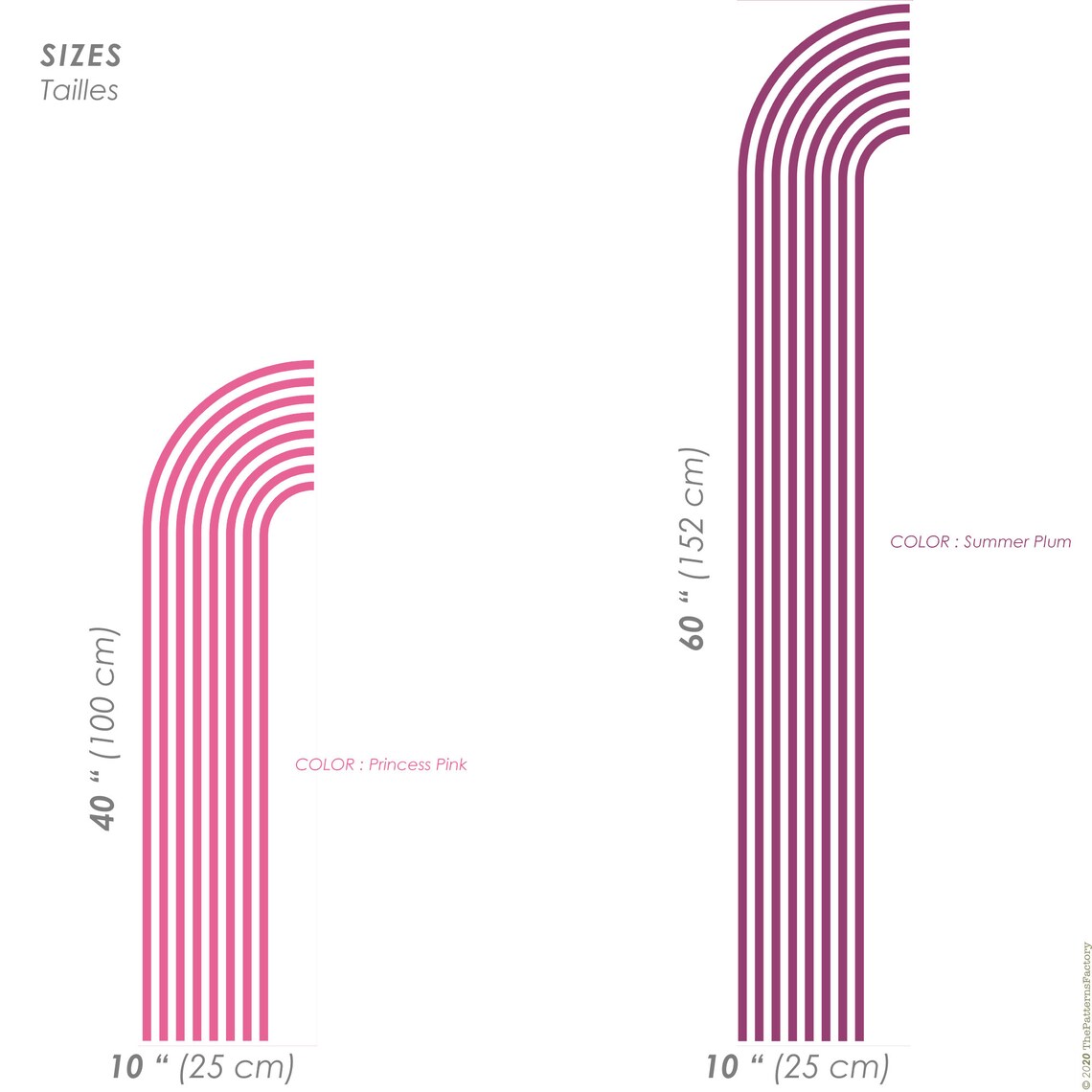 Big Outline Half Arch Wall Decal / Half Arch Sticker / Half - Etsy