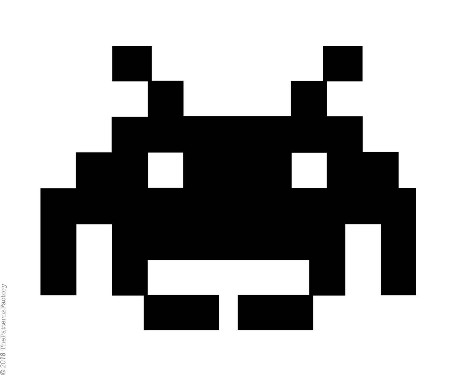 Space Invader Wall Decal / Geek Wall Sticker/ Pixel Art Decor - Etsy