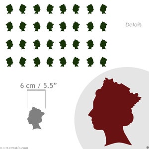 Queen Silhouette Decals / Graphical Decal / Queen Elizabeth - Etsy