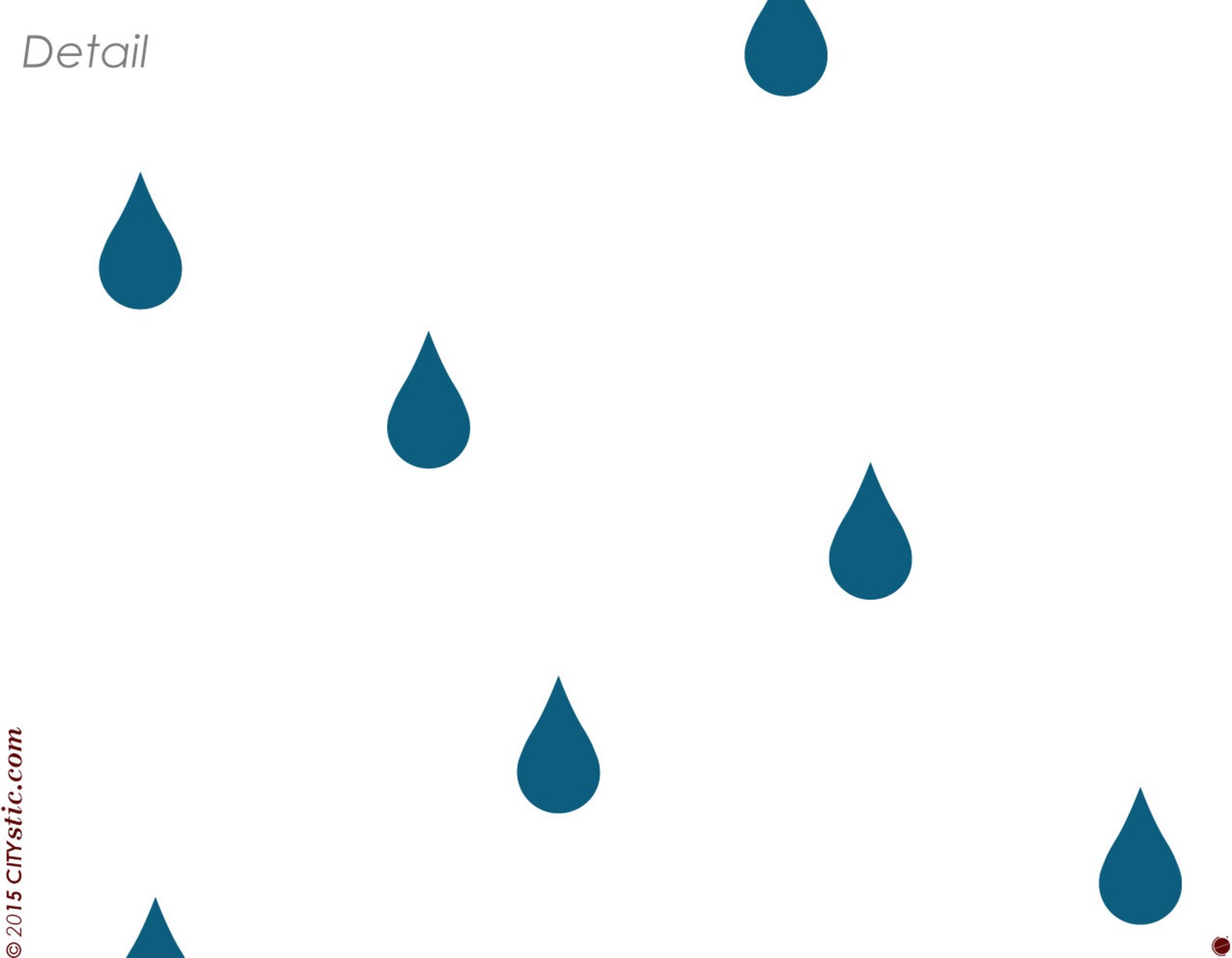 Raindrop Wall Decal / 52 Raindrop Wall Sticker / Pattern Wall Decal ...