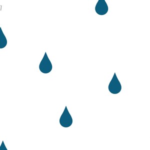 Raindrop Wall Decal / 52 Raindrop Wall Sticker / Pattern Wall Decal ...