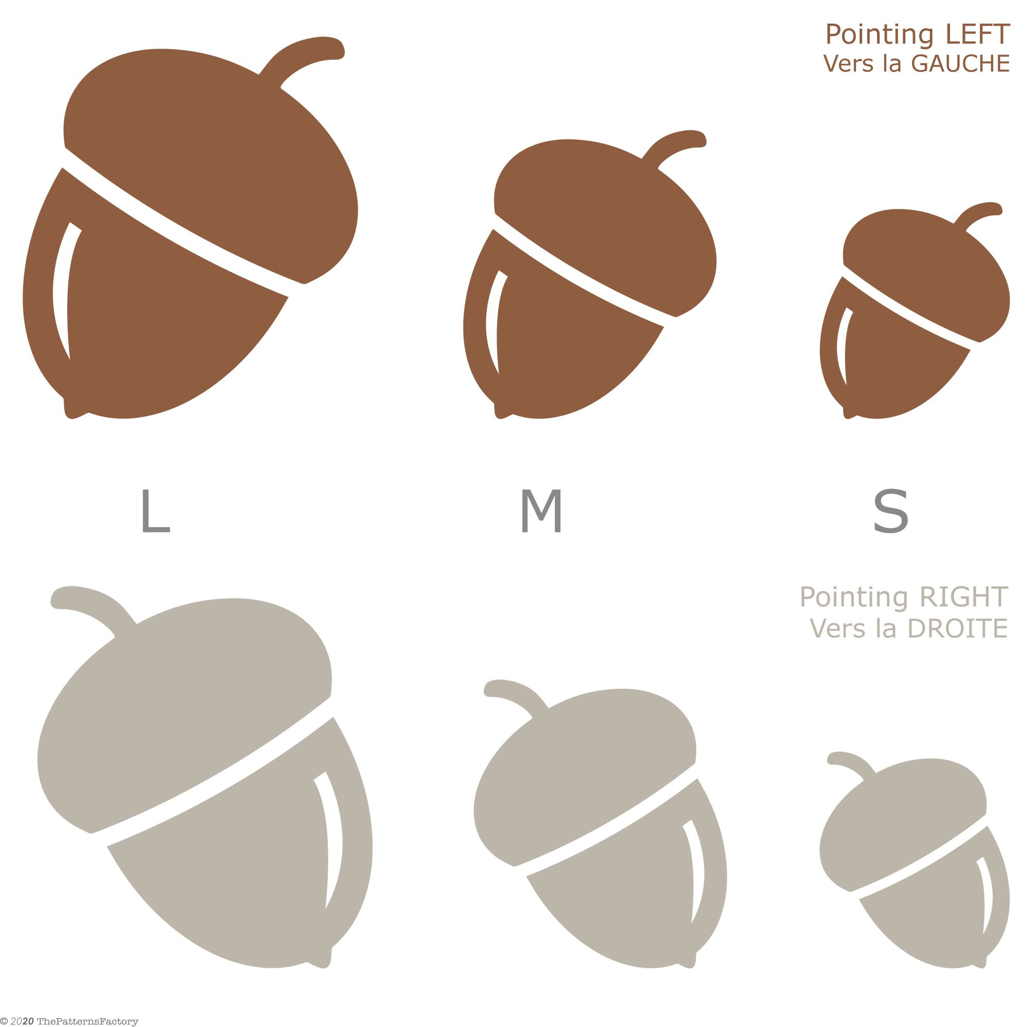 Acorn Pattern Wall Decal Acorn Pattern Decal Nursery Wall - Etsy