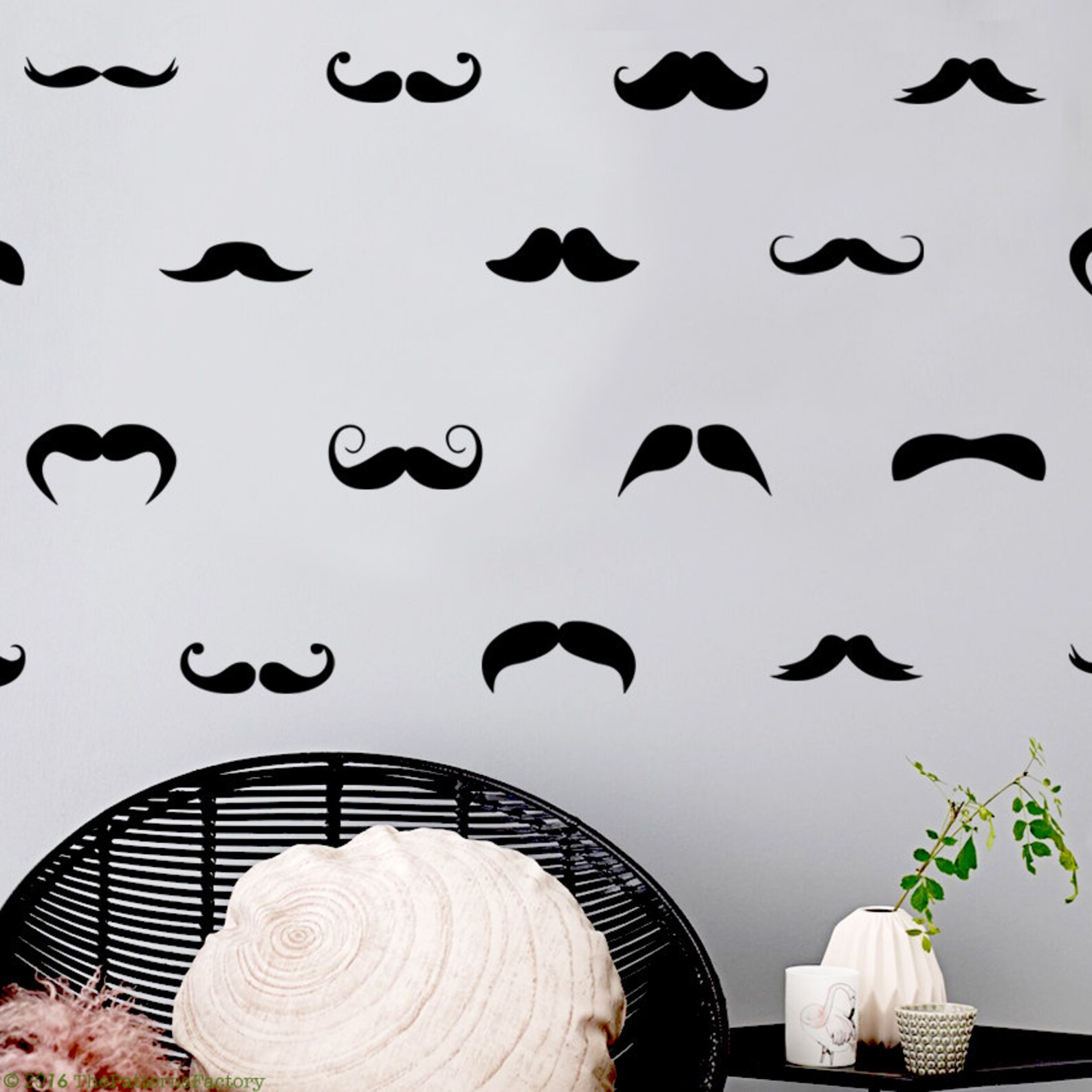 Mustaches Wall Decal Mustache Pattern Decal Mustache Wall | Etsy