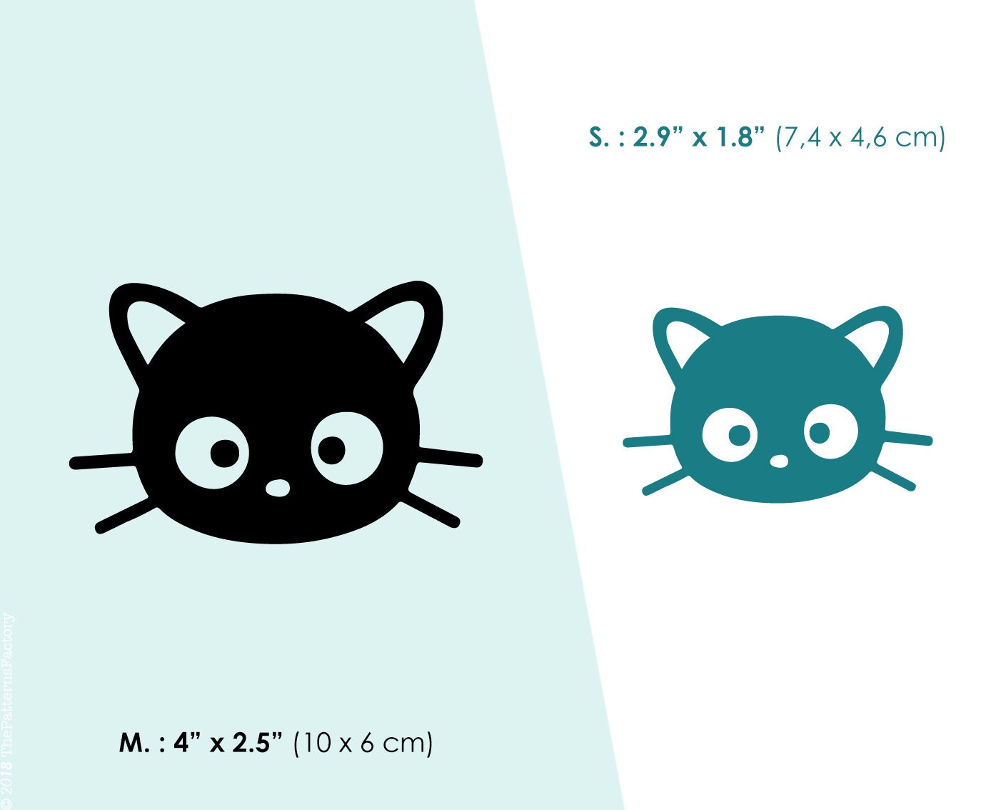 Kitten face Wall Decal / Kitten Stickers / Kitty decals / | Etsy