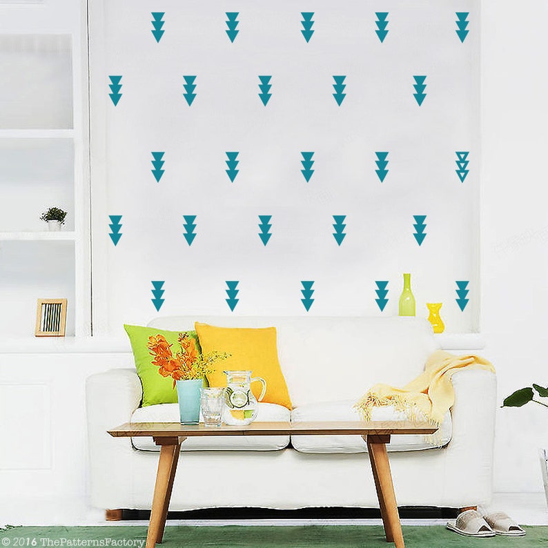 Triple Triangle Wall Decal / Triple Triangle Sticker / | Etsy