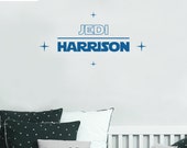 Child Jedi Name Wall Decal Star Wars Name Decal Kid Name - Etsy