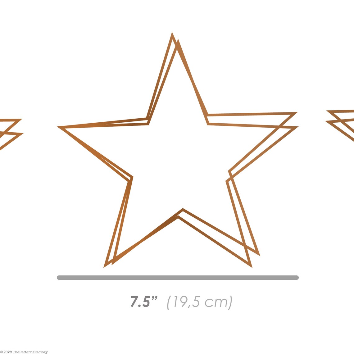 Double star wall decal Star outline decal Fuzzy stars wall | Etsy