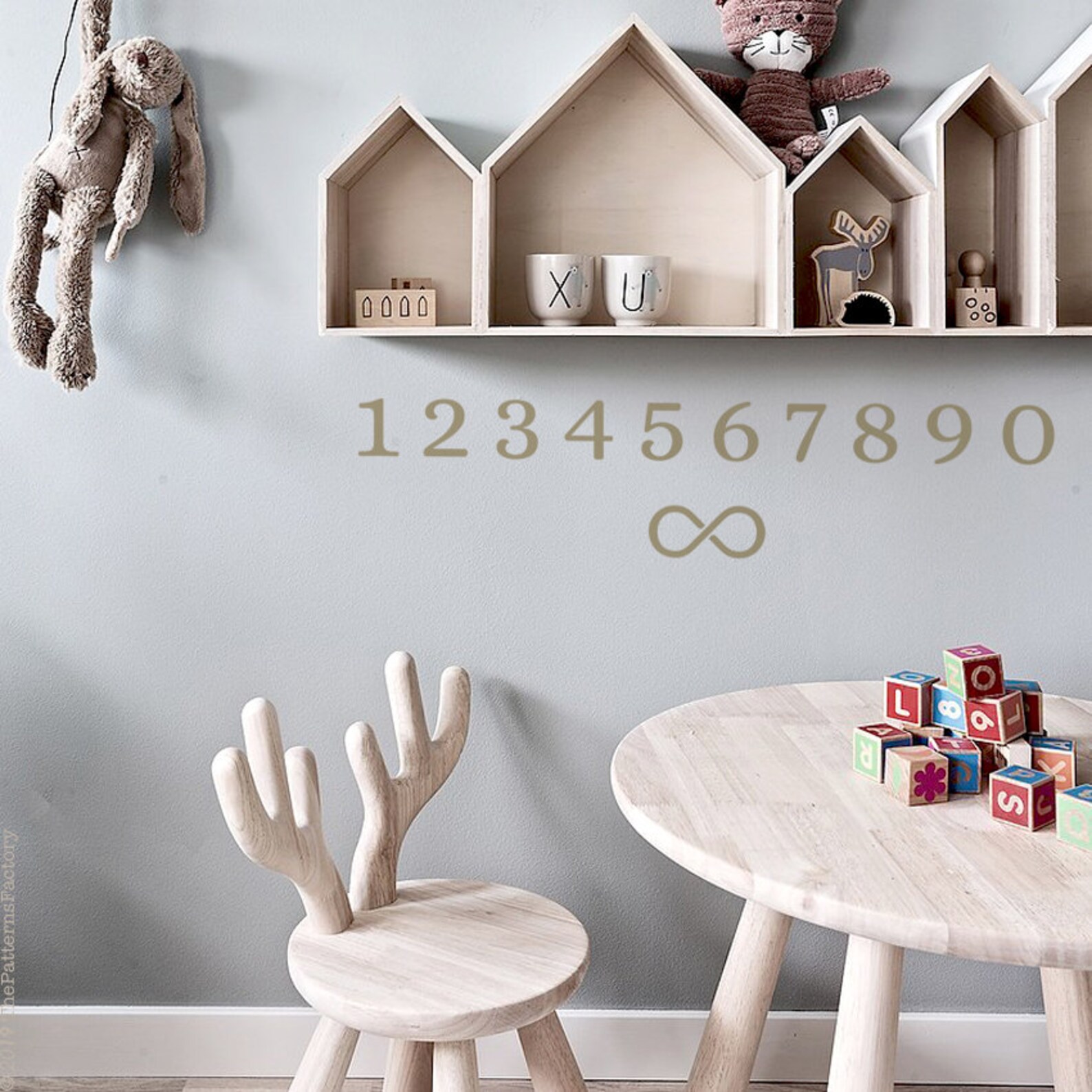 Numbers Wall Decal Digit Decal Numbers Wall Sticker - Etsy
