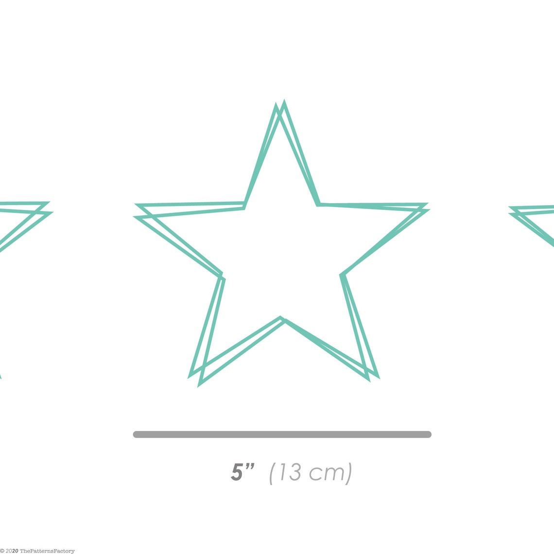 Double Star Wall Decal Star Outline Decal Fuzzy Stars Wall | Etsy