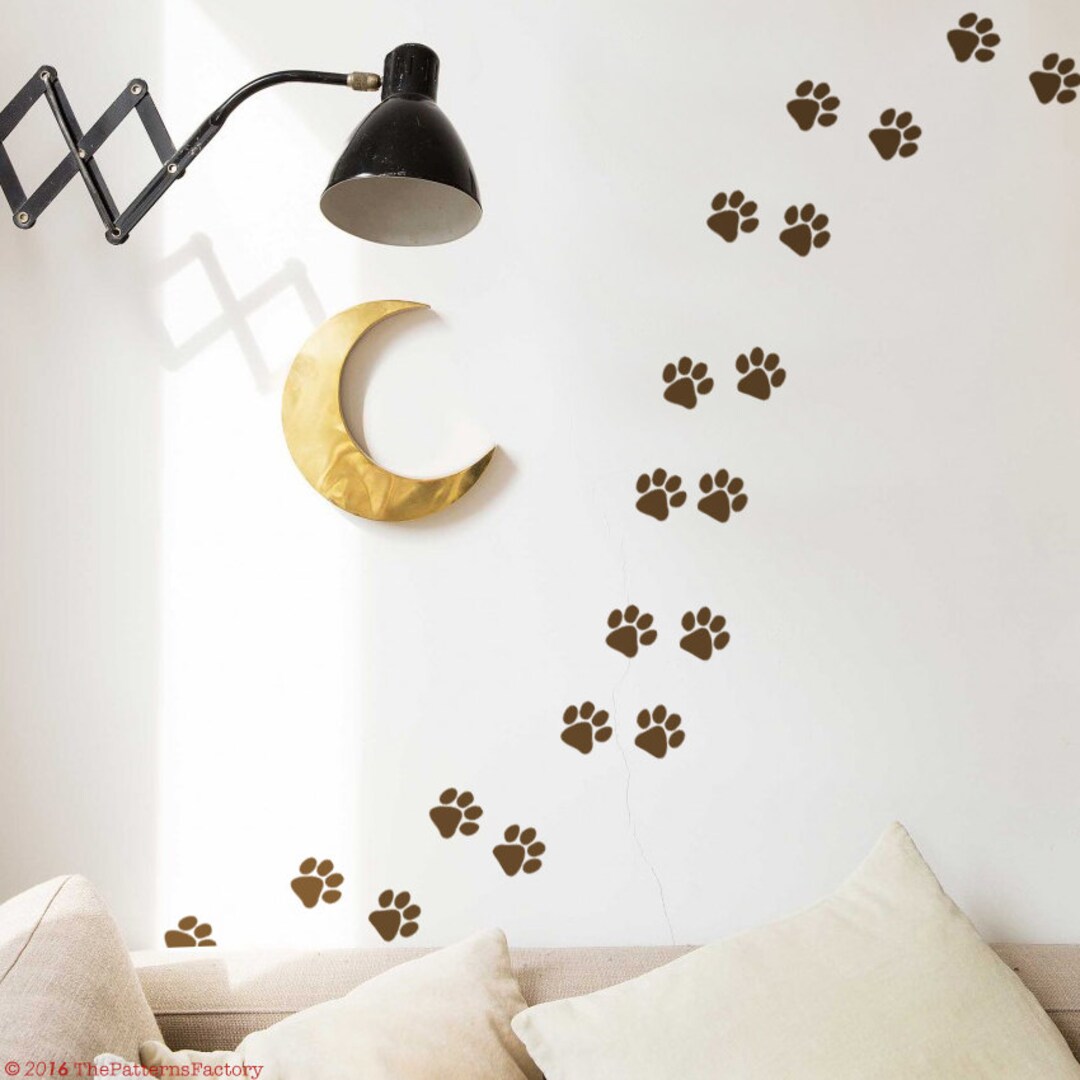 Puppy Footprint Wall Decal / Puppy Decal / Baby Dog Feet / Puppy Feet ...