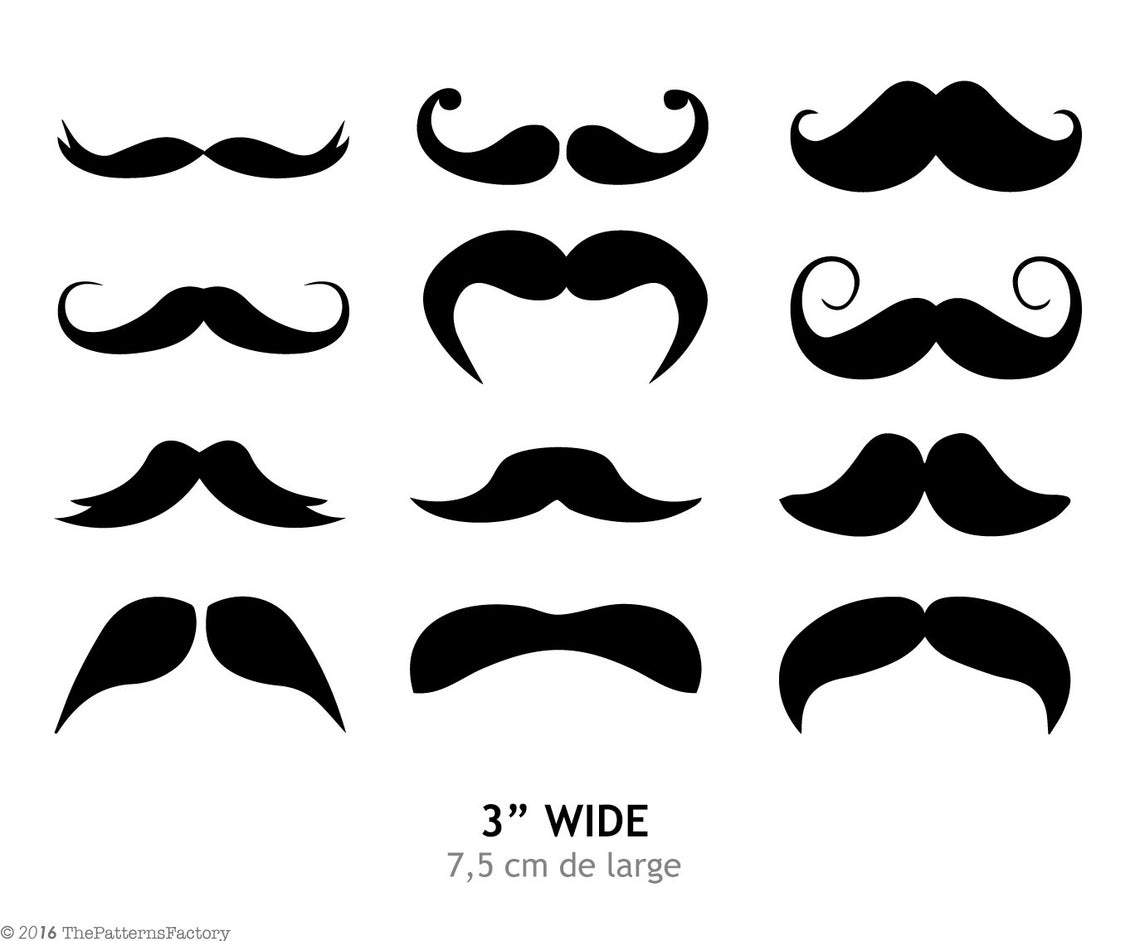 Mustaches Wall Decal Mustache Pattern Decal Mustache Wall - Etsy
