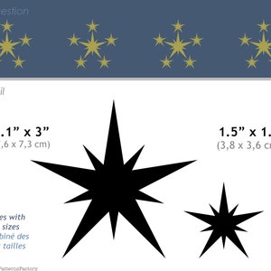 2 Size Star Wall Decal / Star Decal / Gold Stars Decal / 10 Branch ...