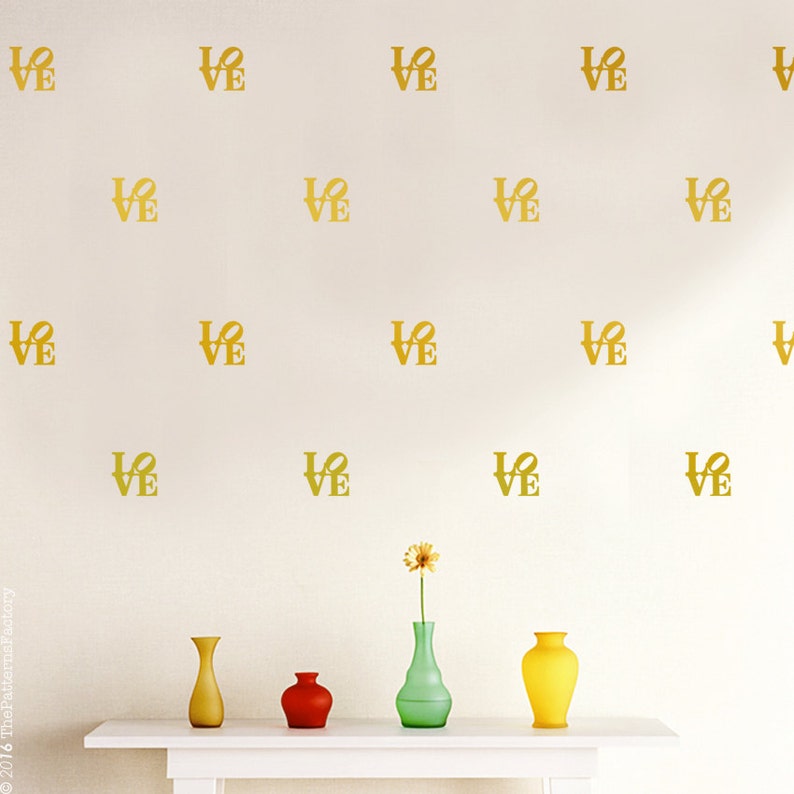 Love robert Indiana Sculpture Pattern Wall Decal Pattern - Etsy