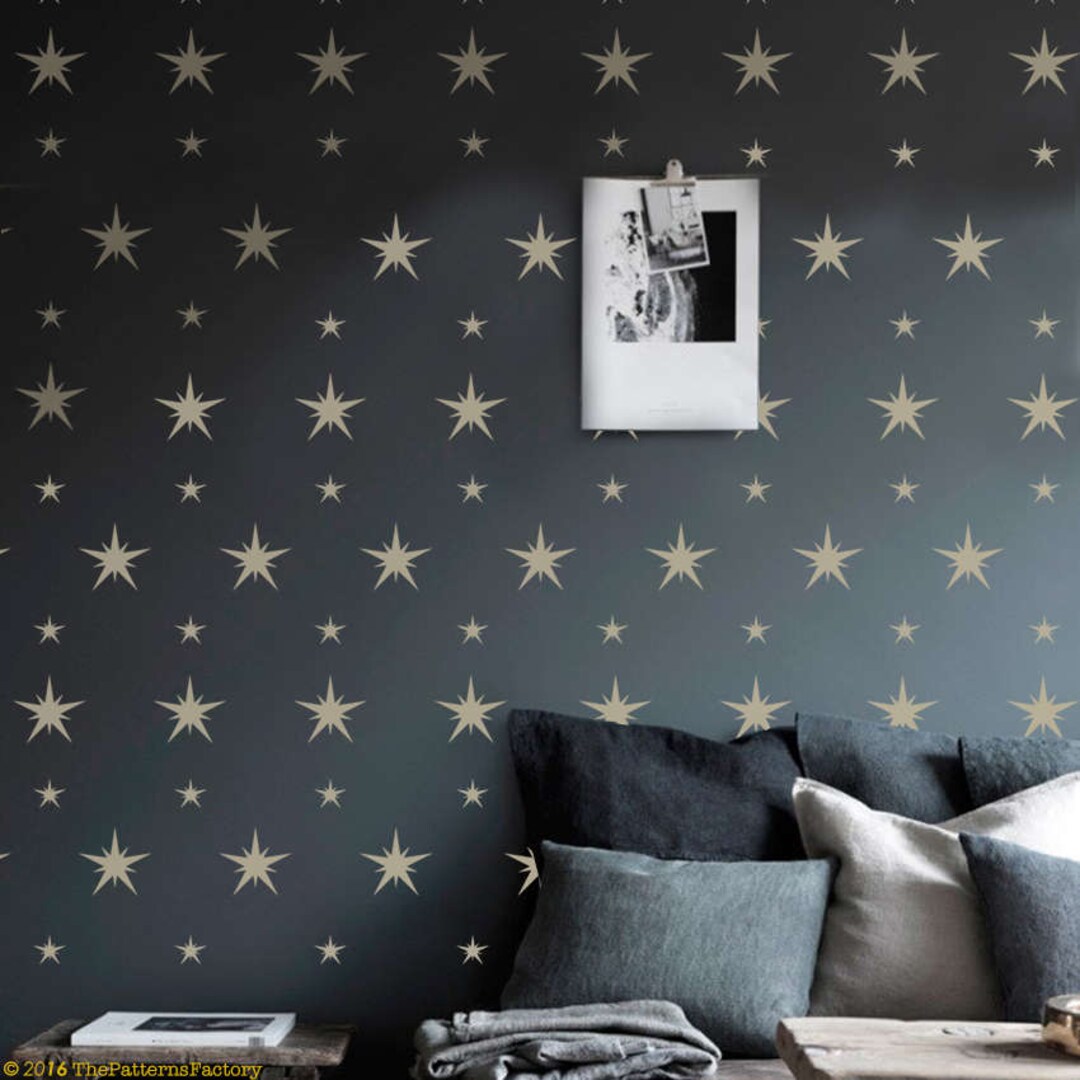 2 Size Star Wall Decal / Star Decal / Gold Stars Decal / 10 Branch ...
