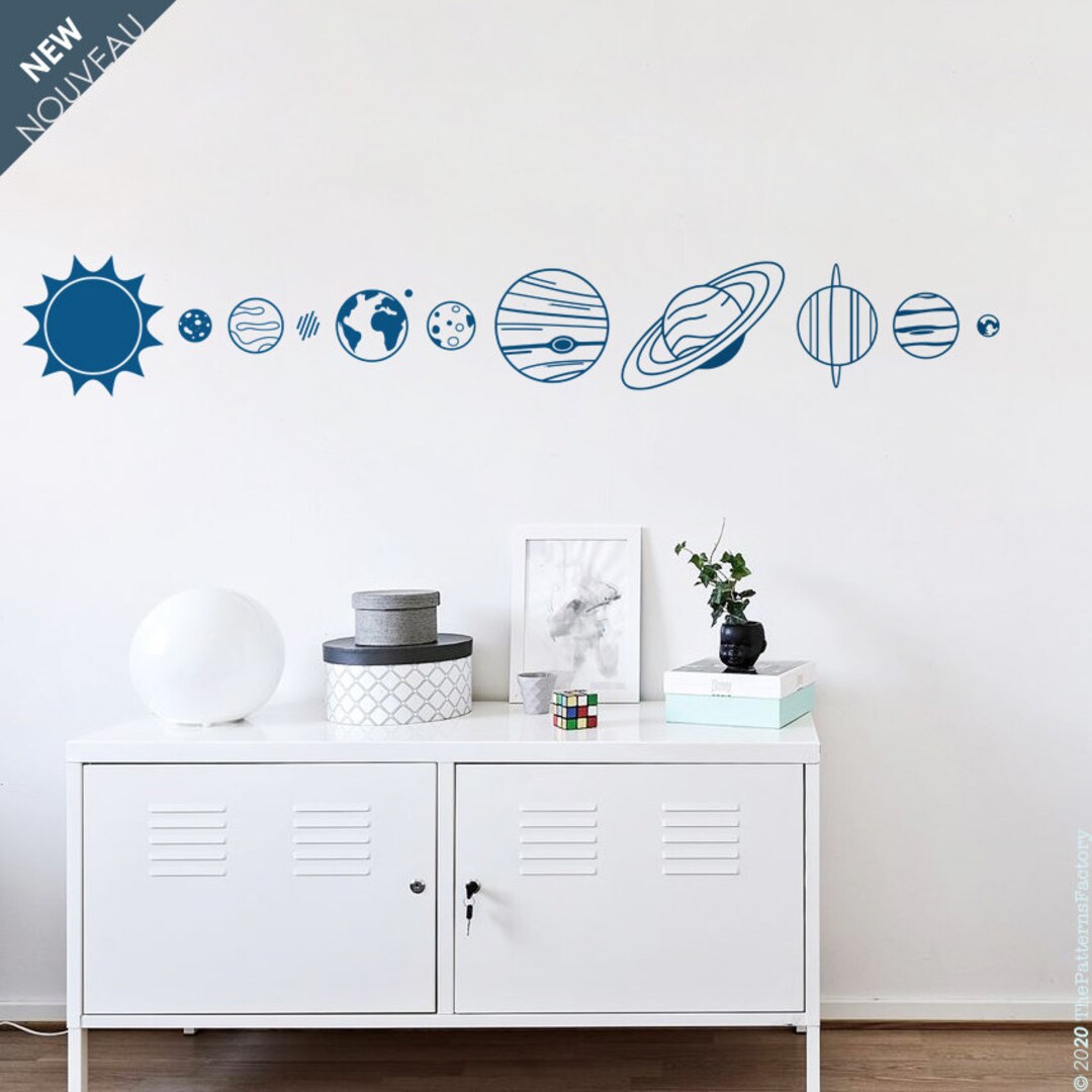 Solar System Wall Decal Planets Wall Decal Planets Wall - Etsy