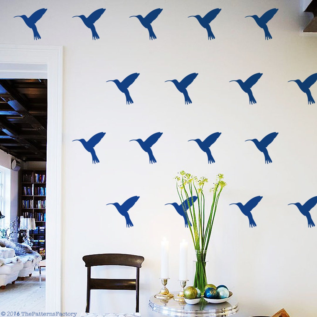Hummingbird Wall Decal / 18 Flying Hummingbird Stickers / Home - Etsy