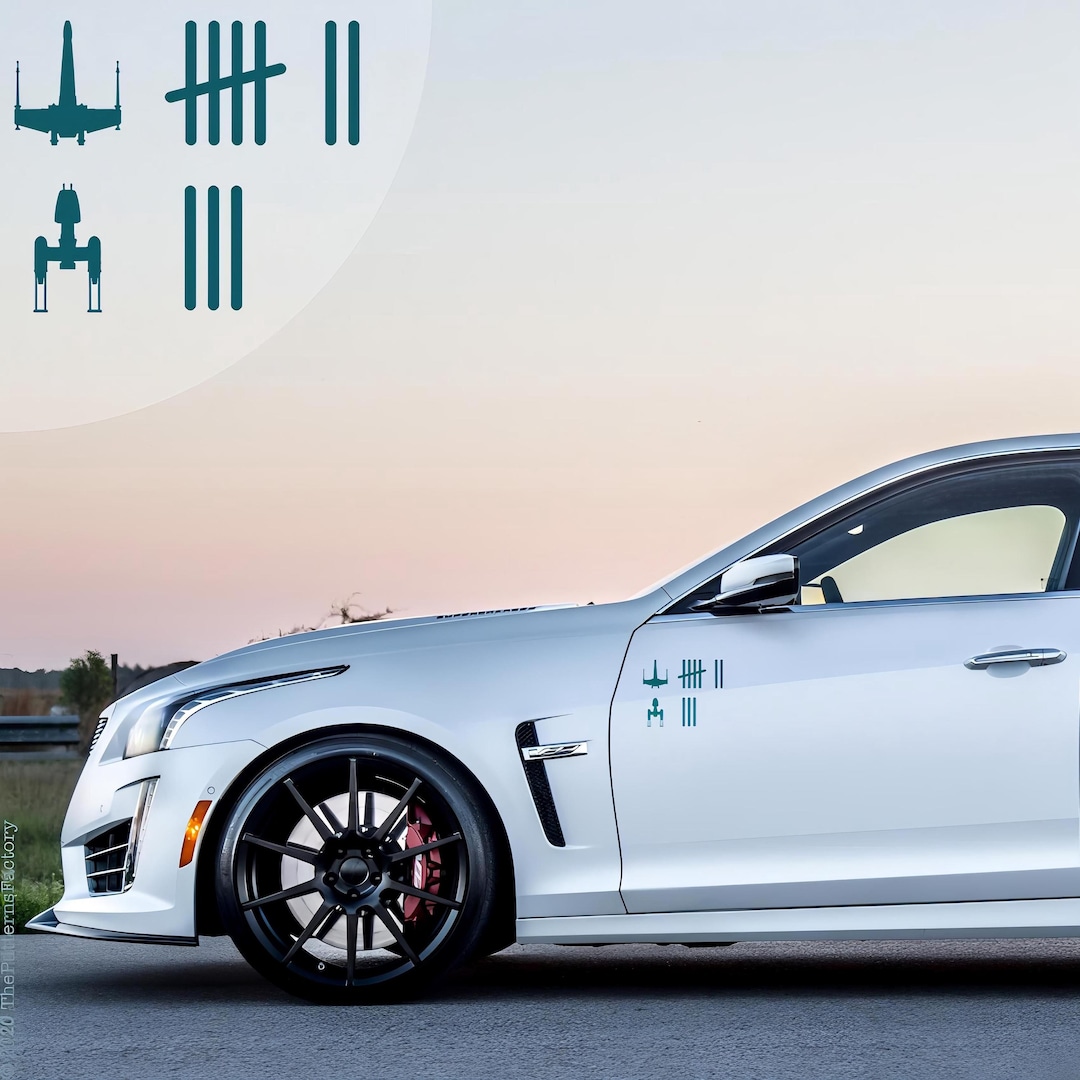 Star Wars Inspired Tally Shot Fighters Decal for Car With X-wing and Y ...