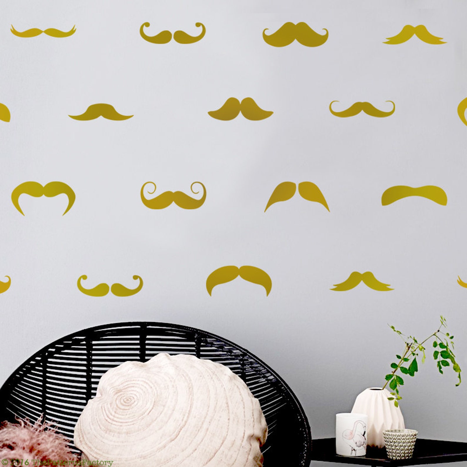 Mustaches Wall Decal Mustache Pattern Decal Mustache Wall - Etsy