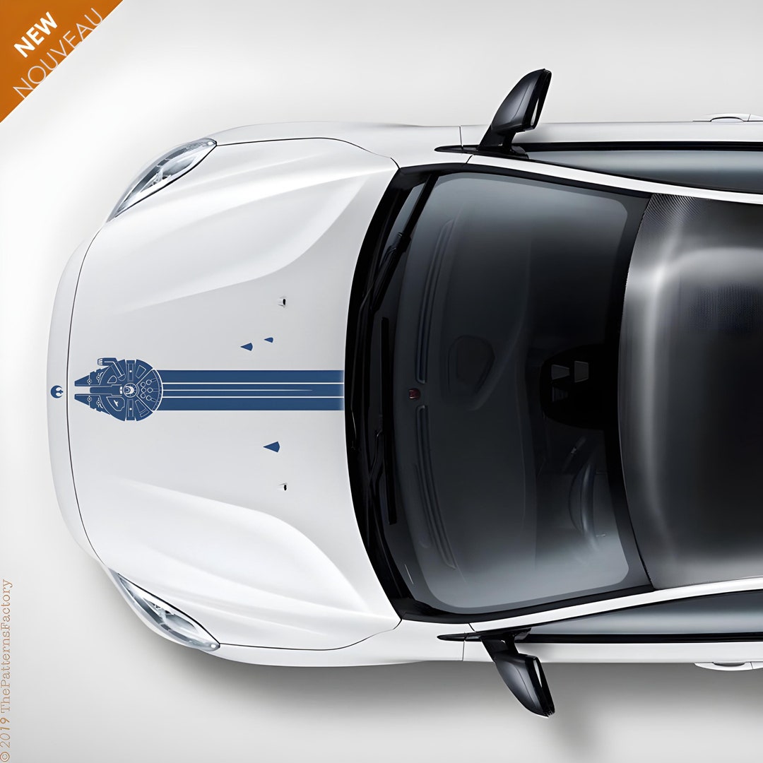 Millenium Falcon Car Decal for Hood With Back Trail From Star Wars ...