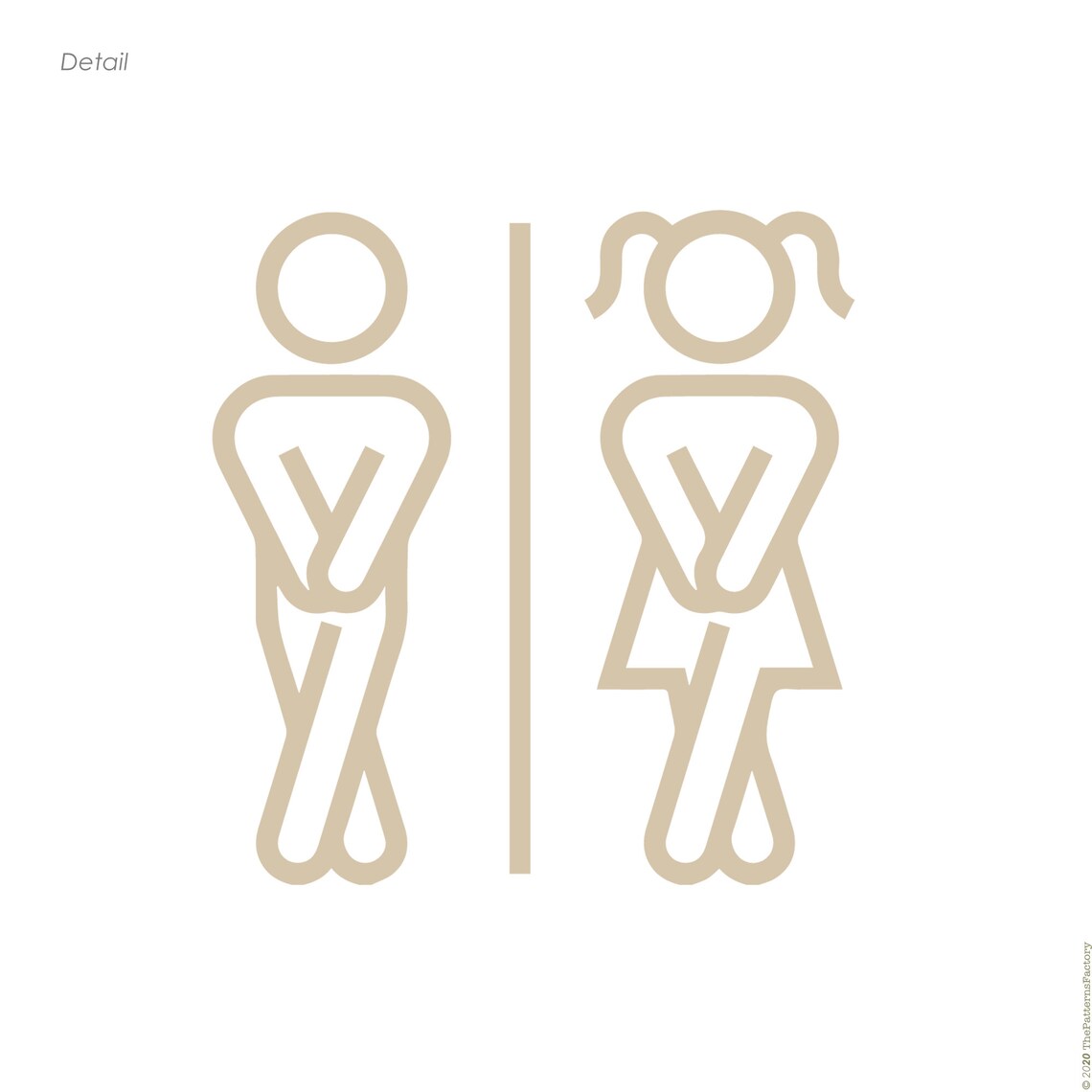 Lavatory Wall Decal V2 Fun Icon Lavatory Wall Sticker - Etsy