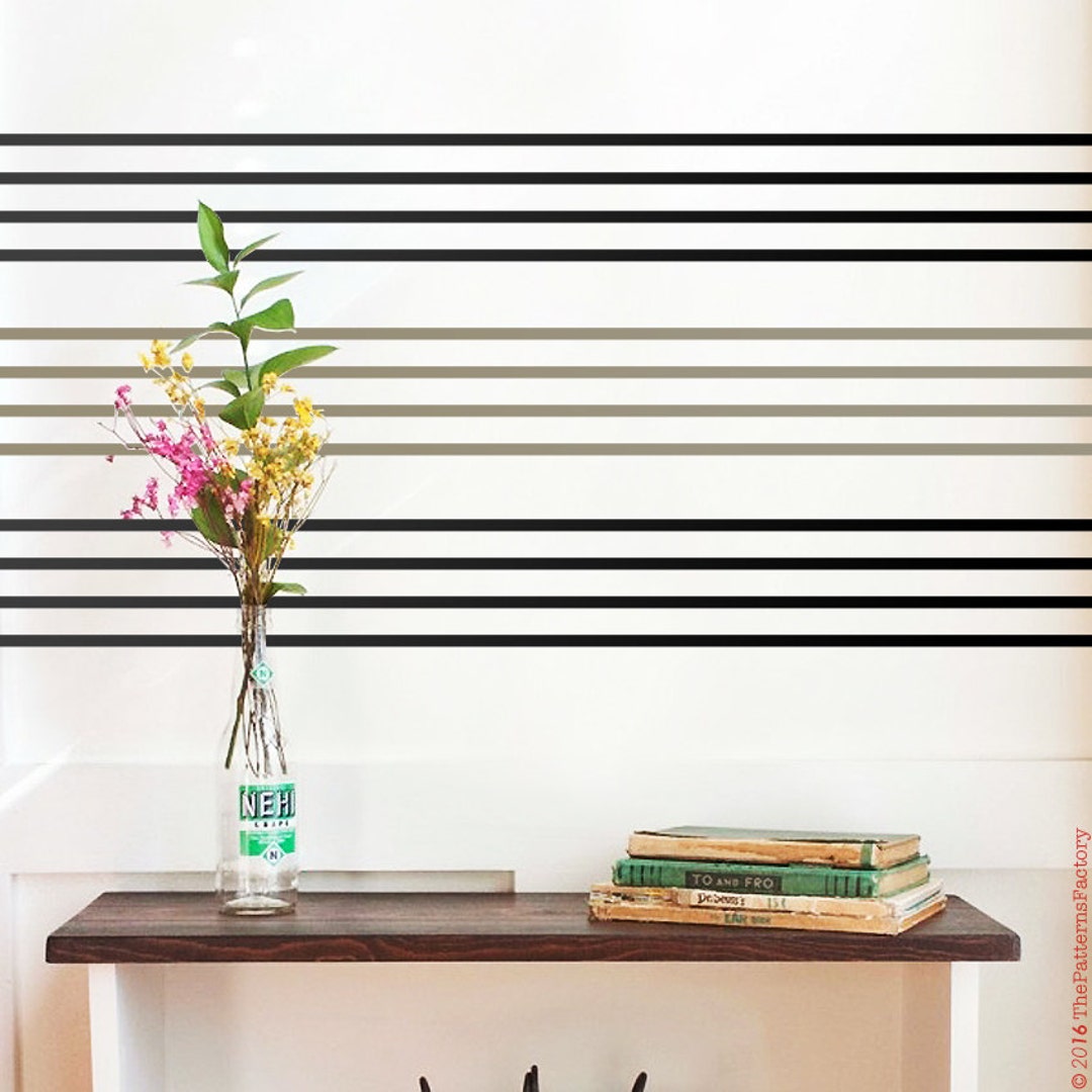 Thin Stripe Wall Decal: Modern Lines Sticker for Home Decor - Etsy