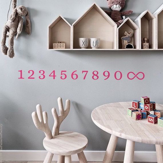 Numbers Wall Decal Digit Decal Numbers Wall Sticker | Etsy