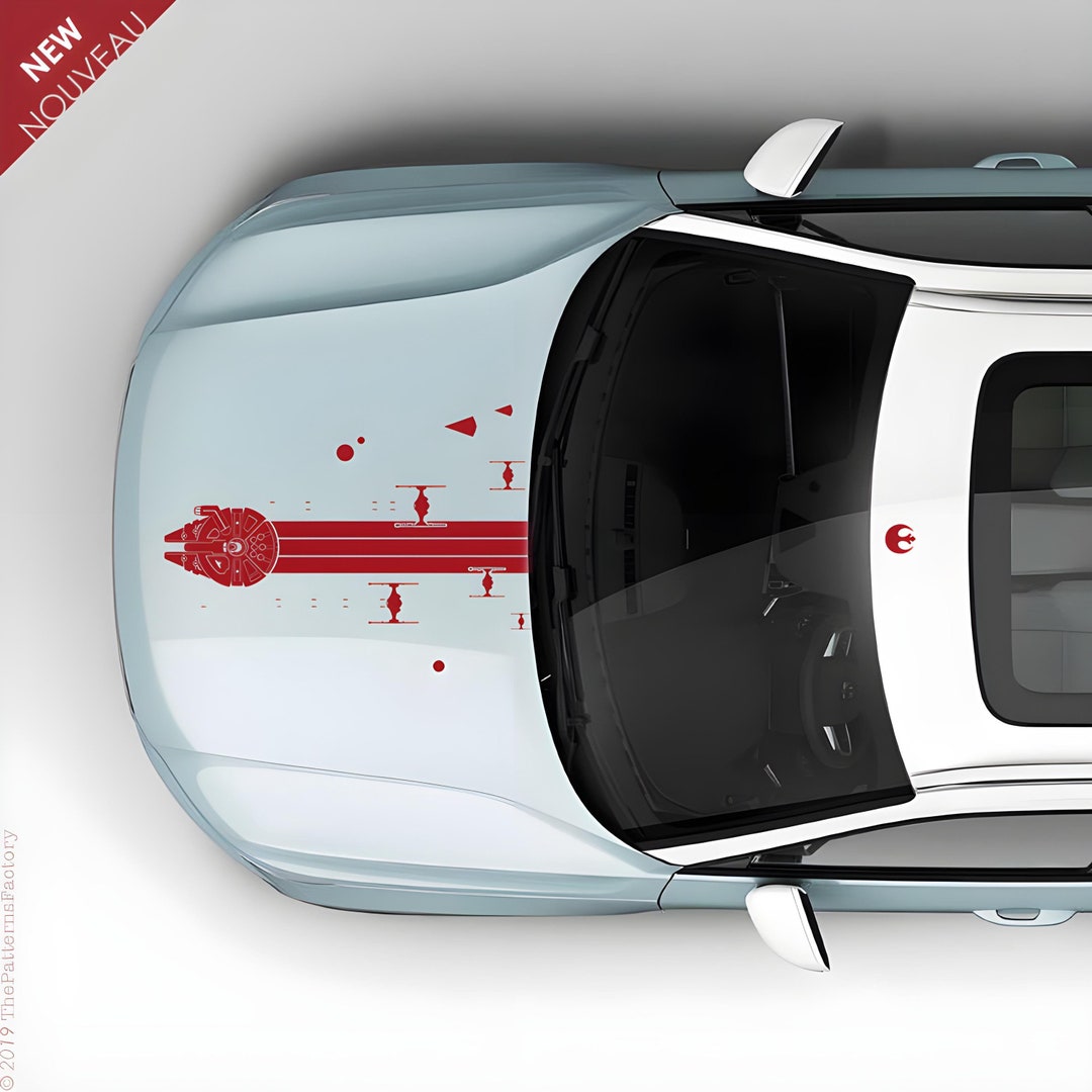 Millennium Falcon Car Hood Decal: Star Wars Inspired Tie Fighter ...