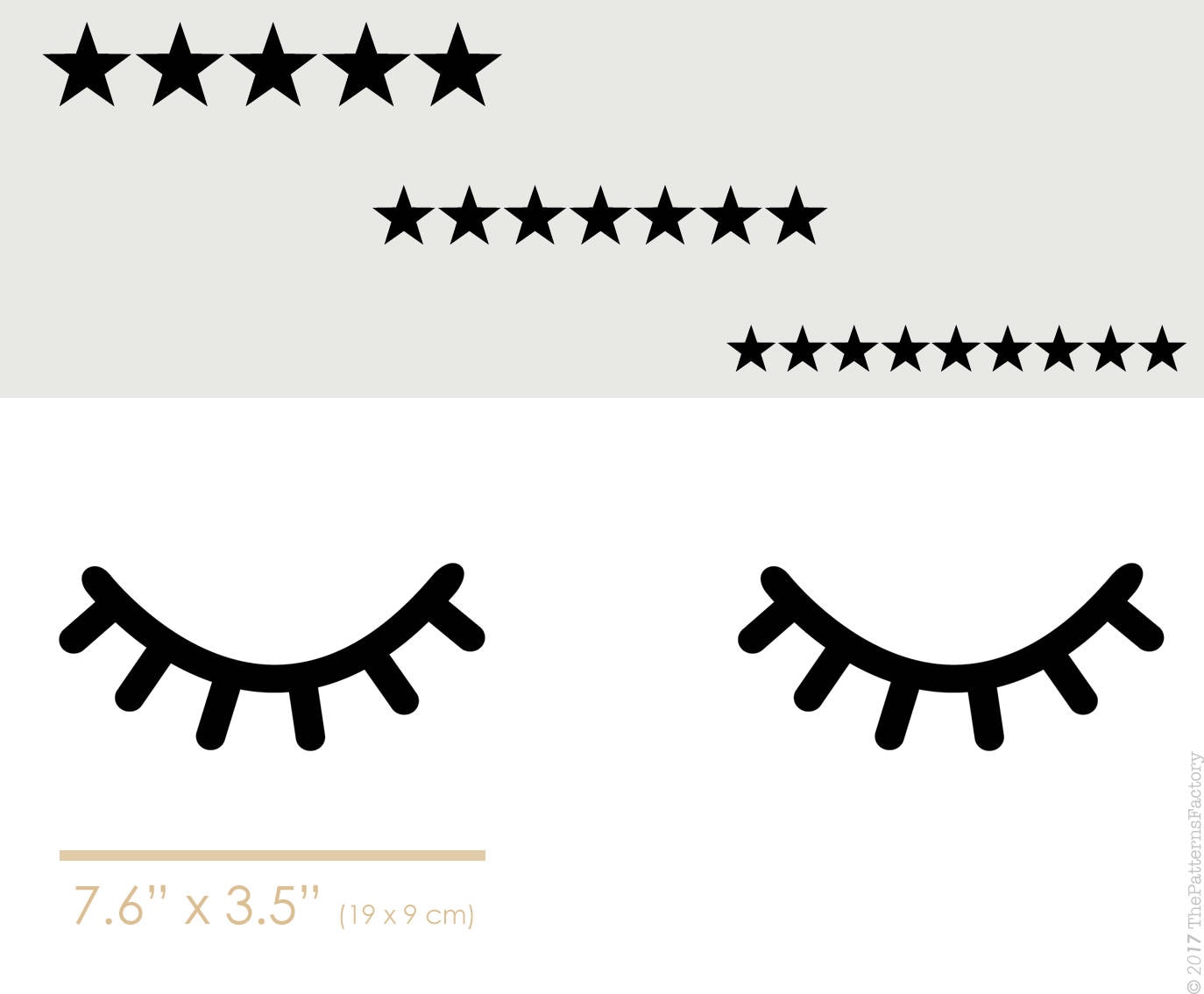Sleepy Eyes Wall Decal / Sleepy Eyes Decor With Stars / Sleepy - Etsy