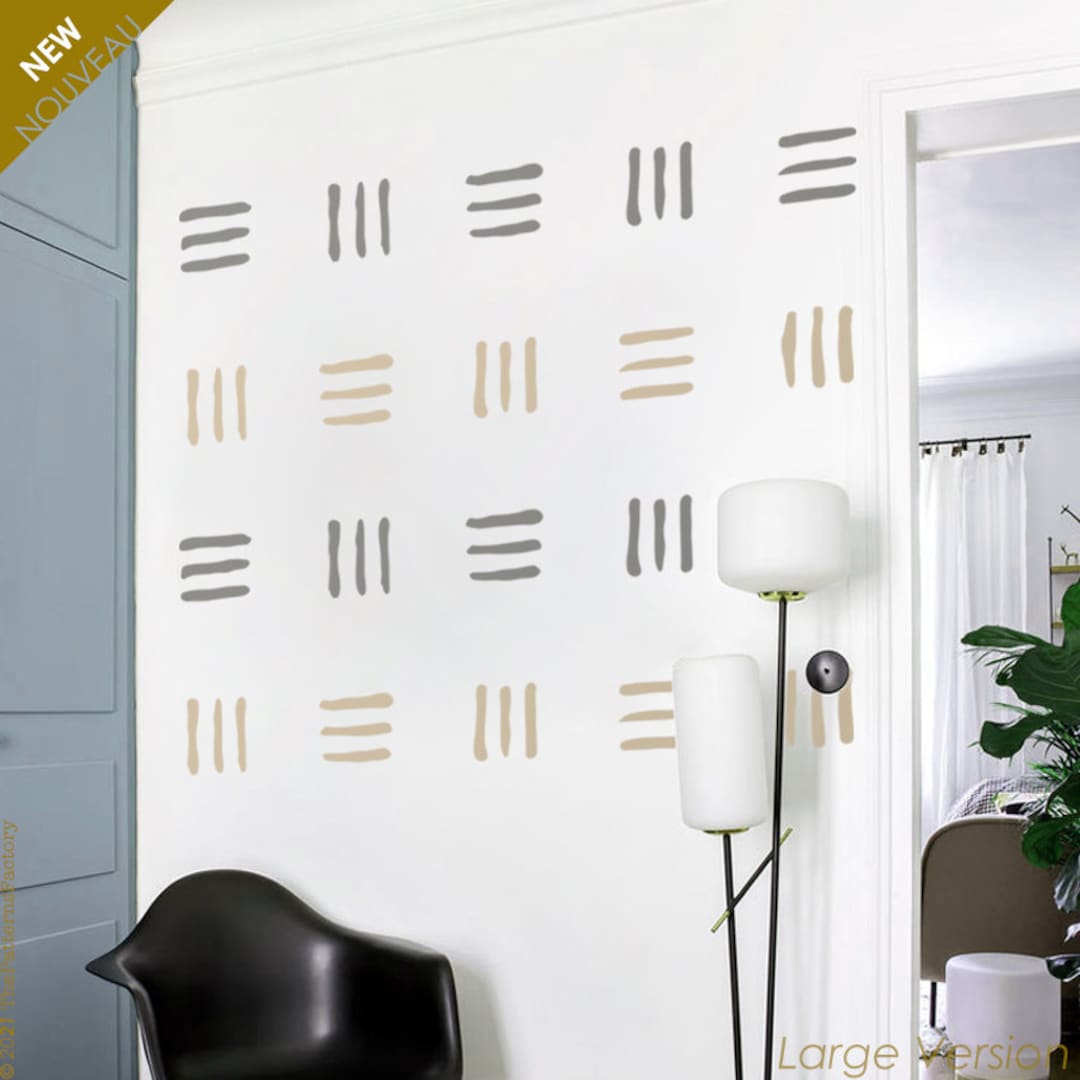 Minimalist Line Wall Decals - Modern Wall Stickers, Boho Nursery Decor ...