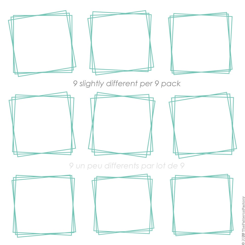 Square wall decal Square decal Square wall sticker | Etsy