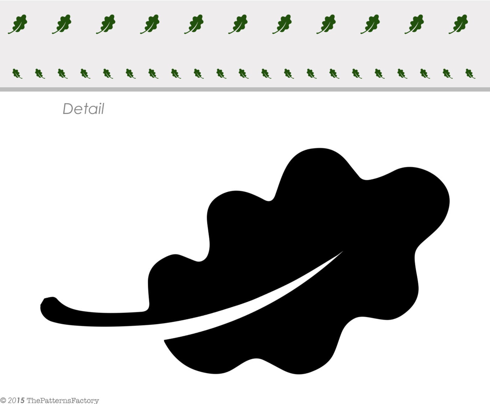 Oak Leaf Pattern Wall Decal Forest Pattern Decal Nursery - Etsy