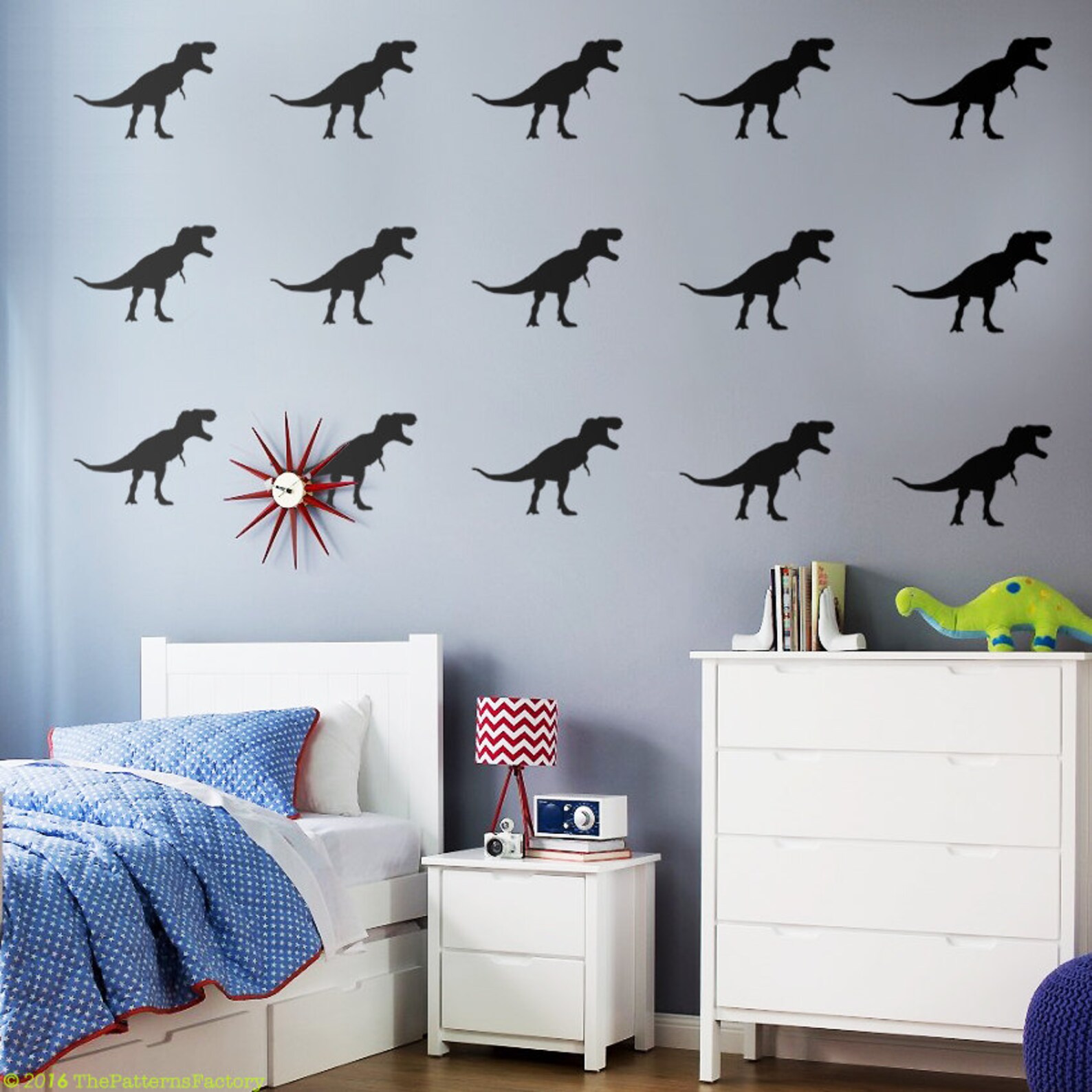 T-rex Wall Decal / Dino Decal / Background / Modern Wall Decal - Etsy