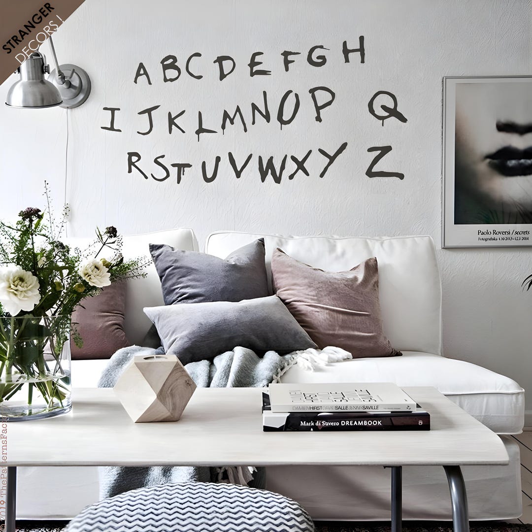 Stranger Things Inspired Alphabet Wall Decal: Separate Lettering- Easy ...
