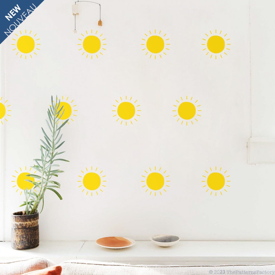 Sun Wall Decals Sunshine Wall Stickers, Boho Nursery, Kids Room Wall ...