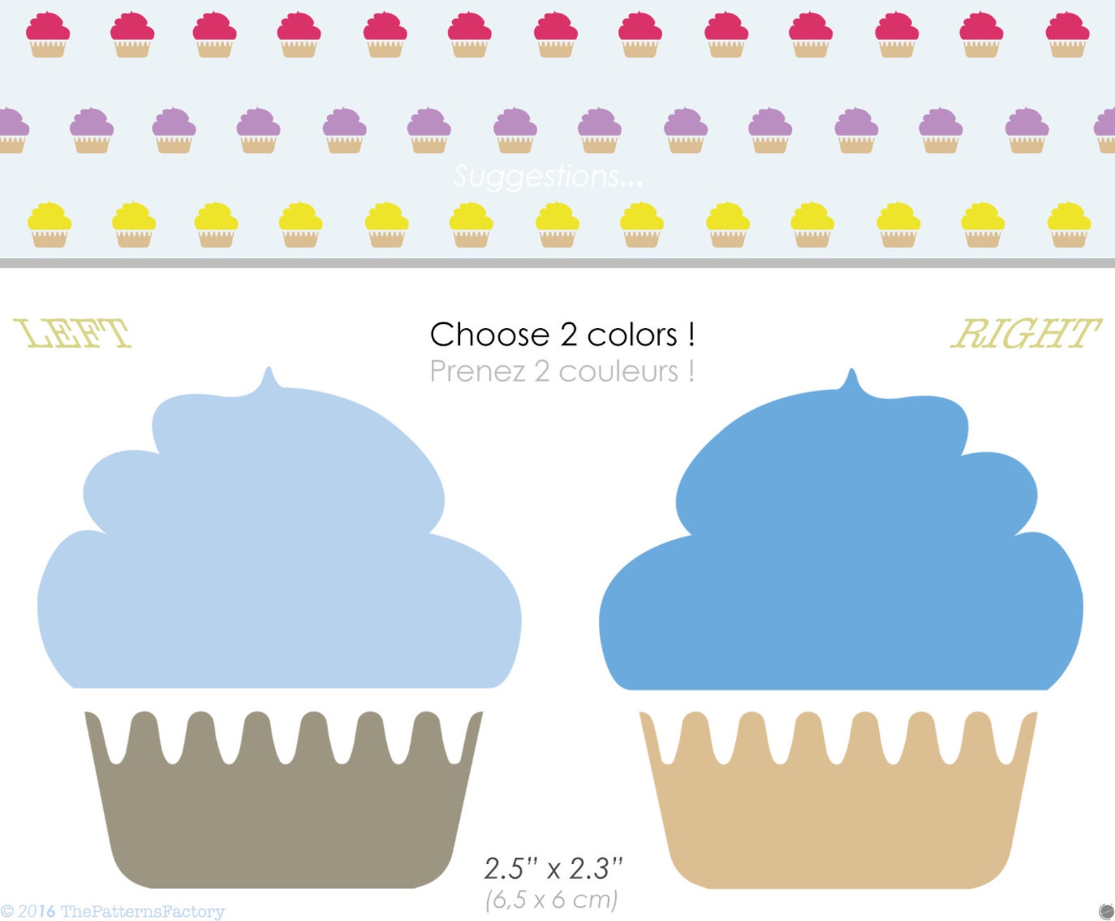 Cupcake Wall Decal / Cupcakes With Cream Wall Sticker / Kids - Etsy